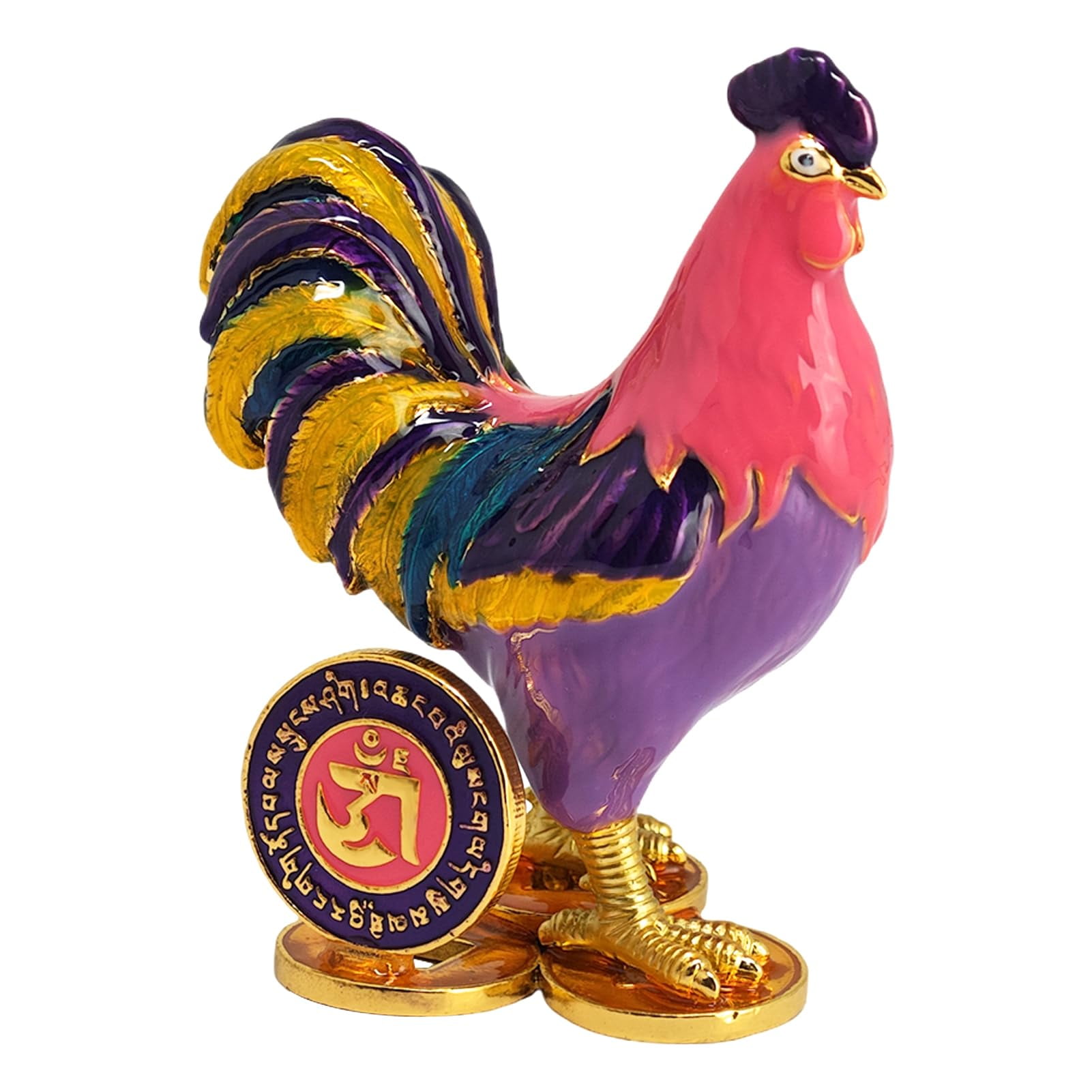 Feng Shui Anti-Conflict Rooster Good Wealth Friendly Amulet Statue Home ...