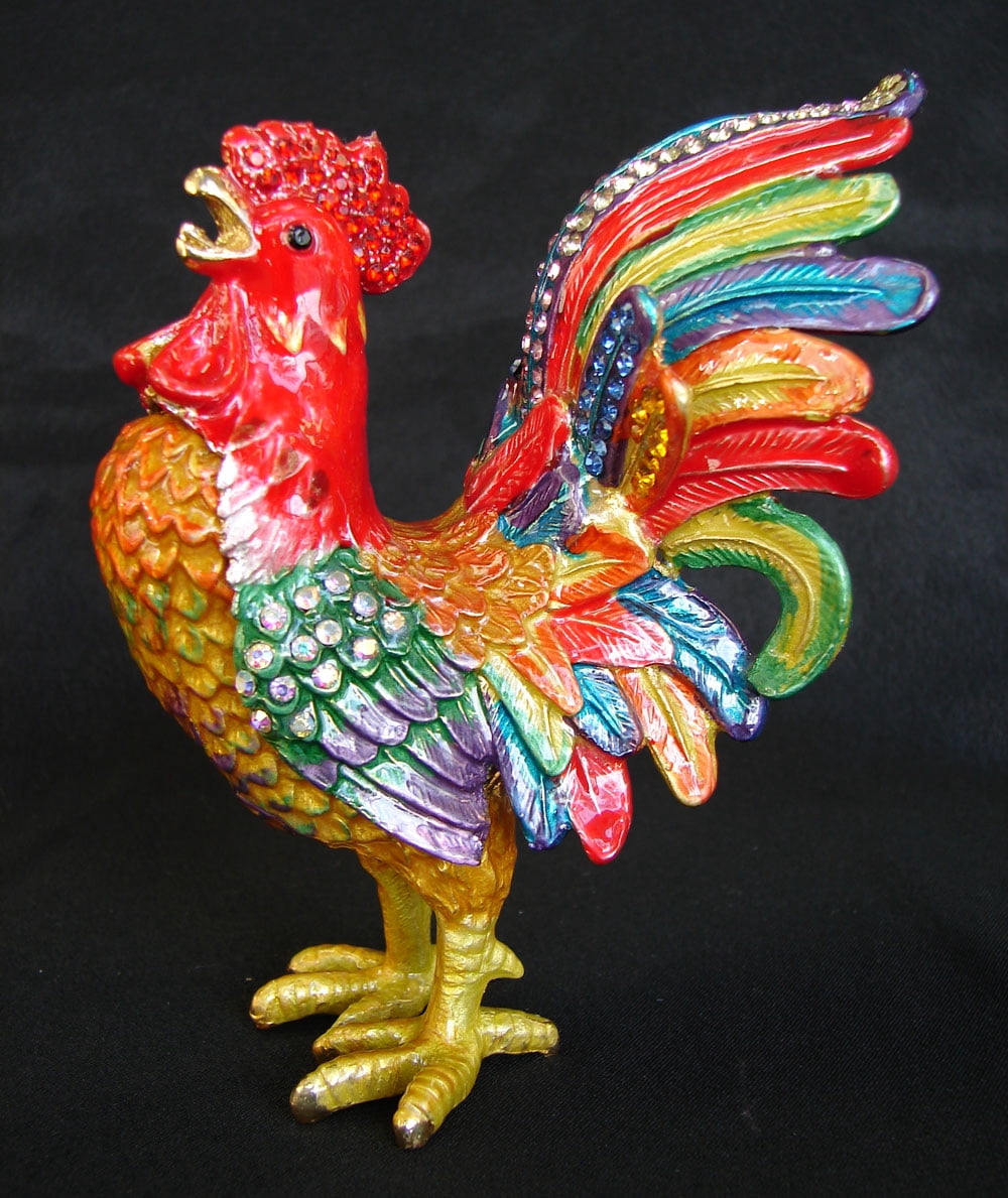Feng Shui Bejeweled Rooster Statue - Walmart.com