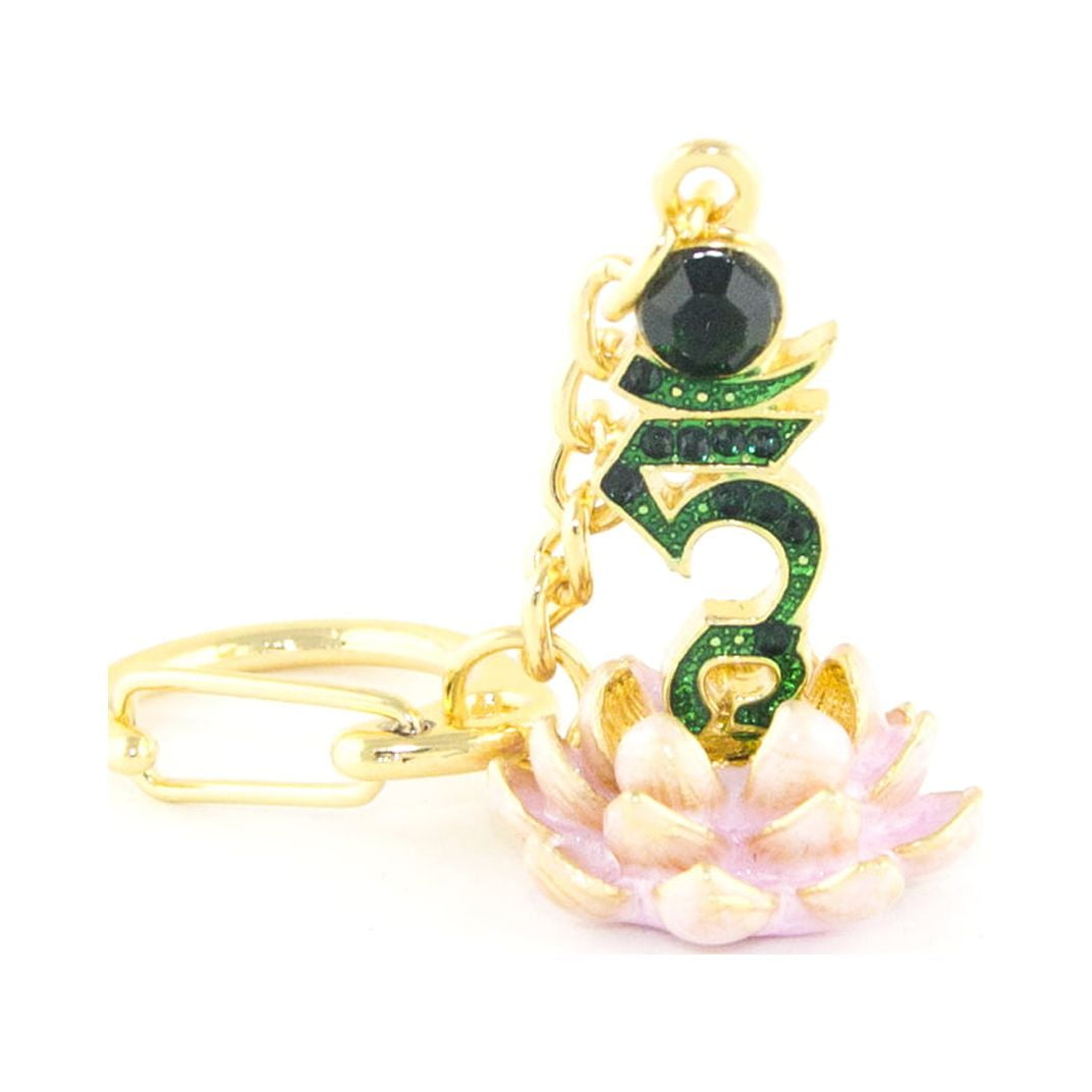 Feng Shui Bejeweled Tam Lotus Keychain Amulet - Walmart.com