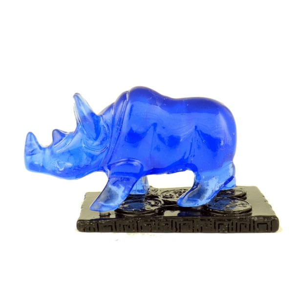 Feng Shui Blue Rhino Statue - Walmart Business Supplies