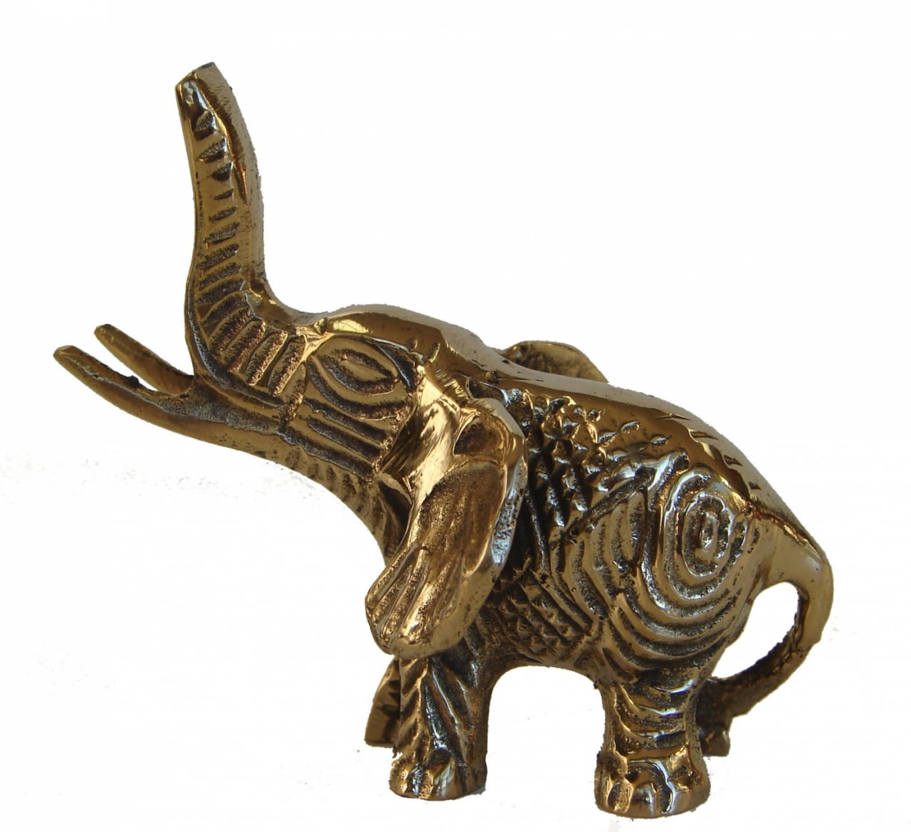 Feng Shui Brass Elephant Statue, Metal Elephant Figurine - Walmart.com