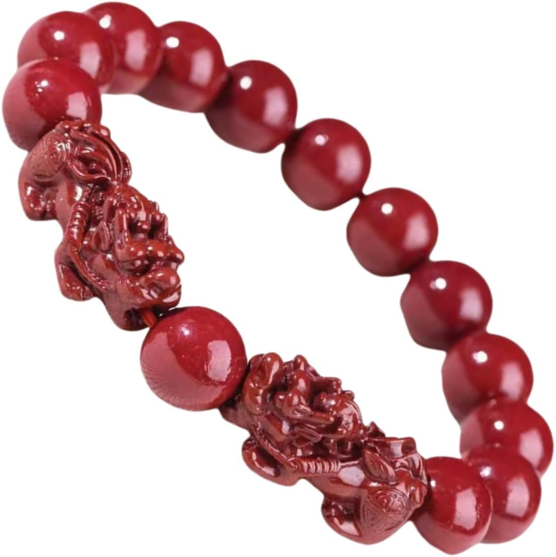 Feng Shui Cinnabar Bracelet Feng Shui Amulet Bracelet Prosperity Red ...