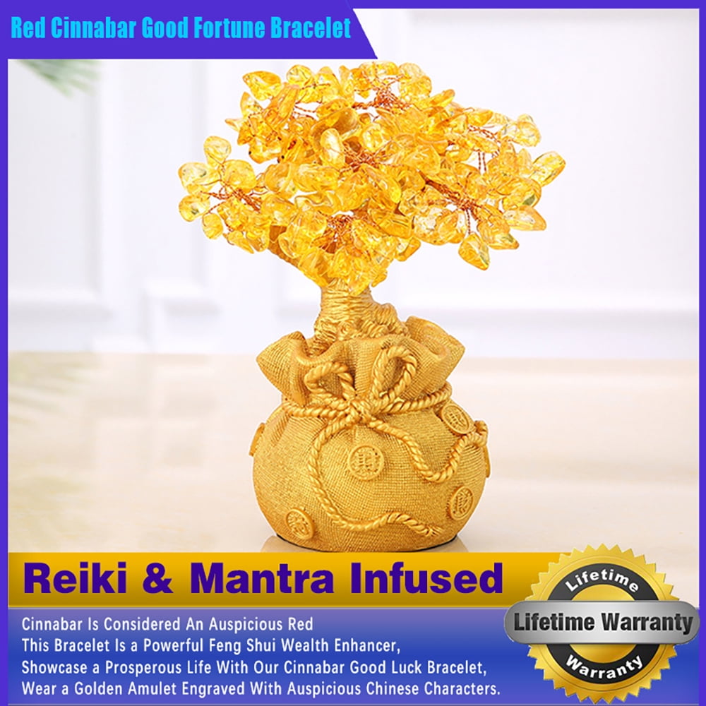 Feng Shui Citrine Money Tree for Prosperity- emstone Ornament Wealth ...