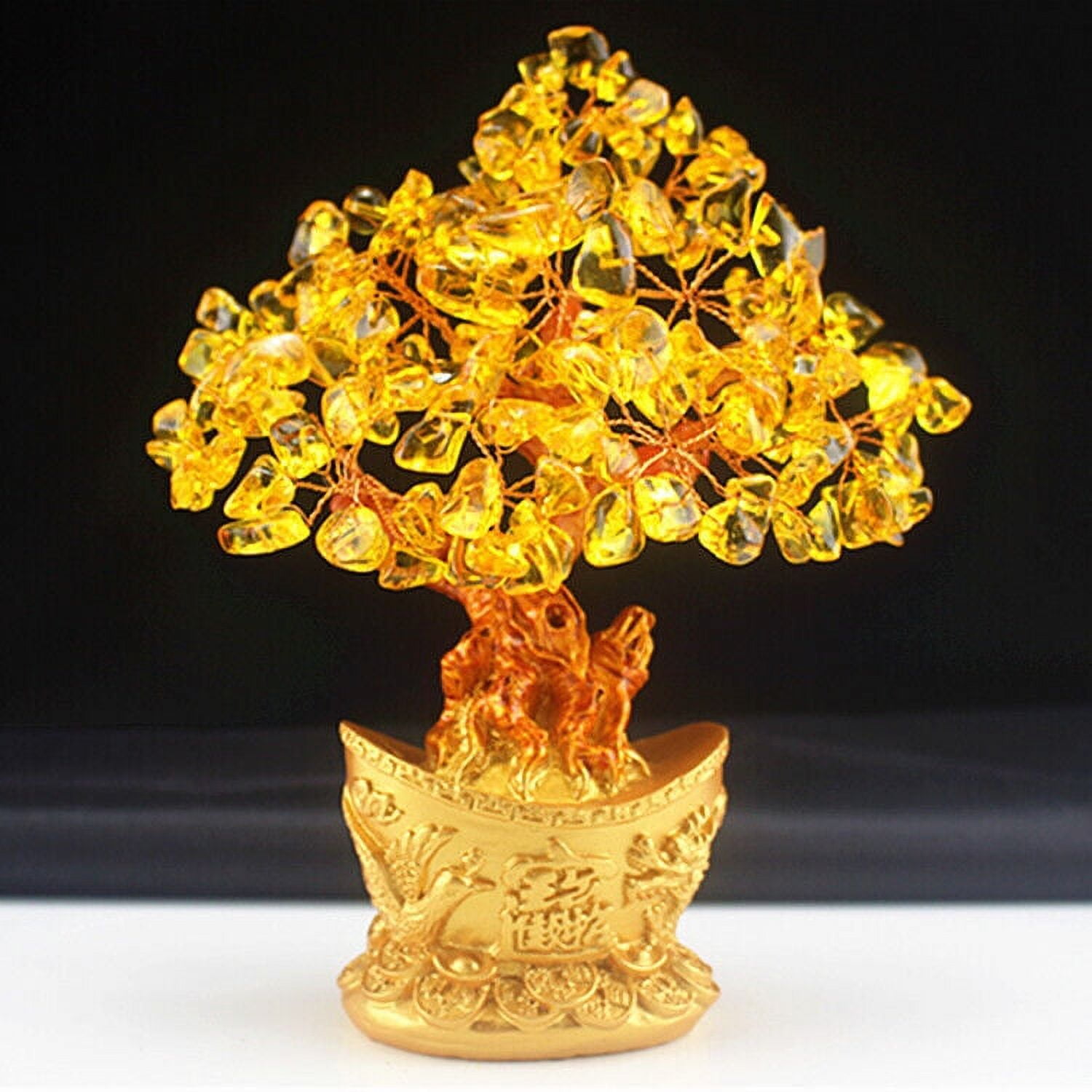 Feng Shui Citrine Money Wealth Tree Chinese Fortune Tree Crystal Tree ...