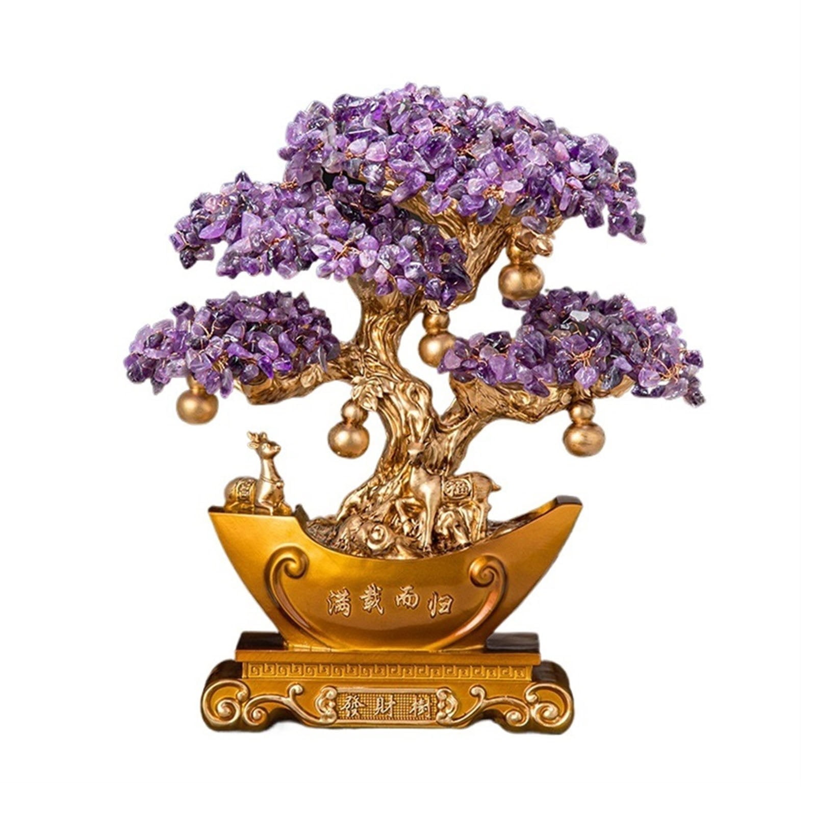 Feng Shui Crystal Money Tree Decoration - Fortune Tree for Wealth and ...