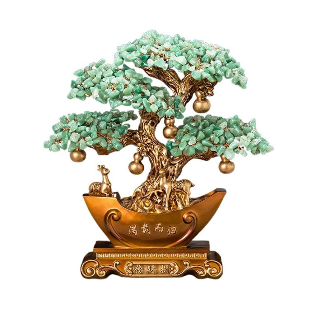 Feng Shui Crystal Money Tree Decoration - Fortune Tree for Wealth and ...
