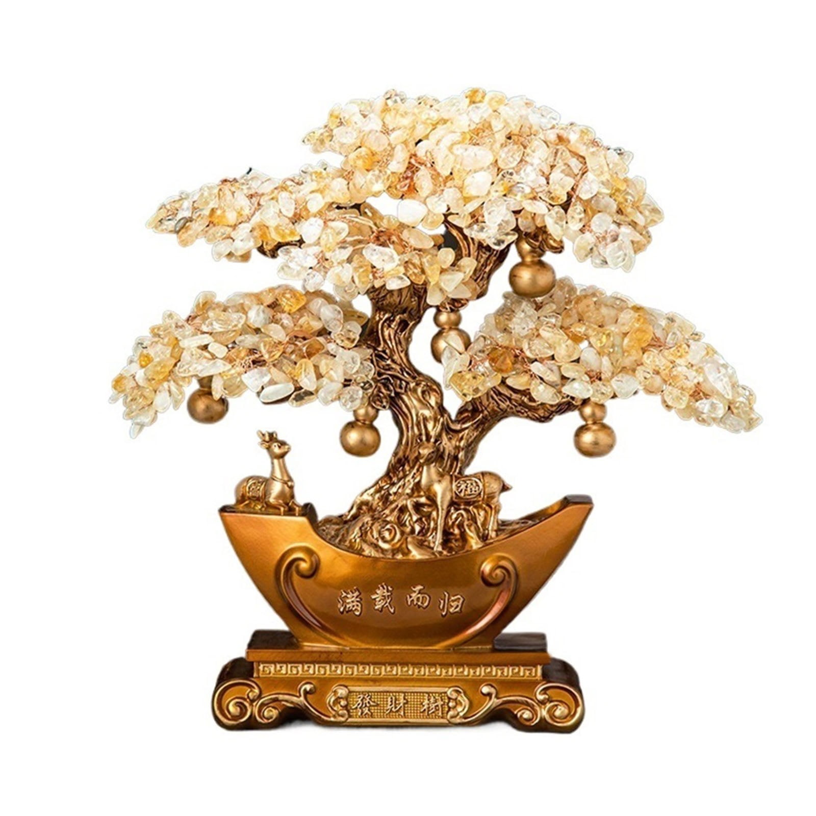 Feng Shui Crystal Money Tree Decoration - Fortune Tree for Wealth and ...