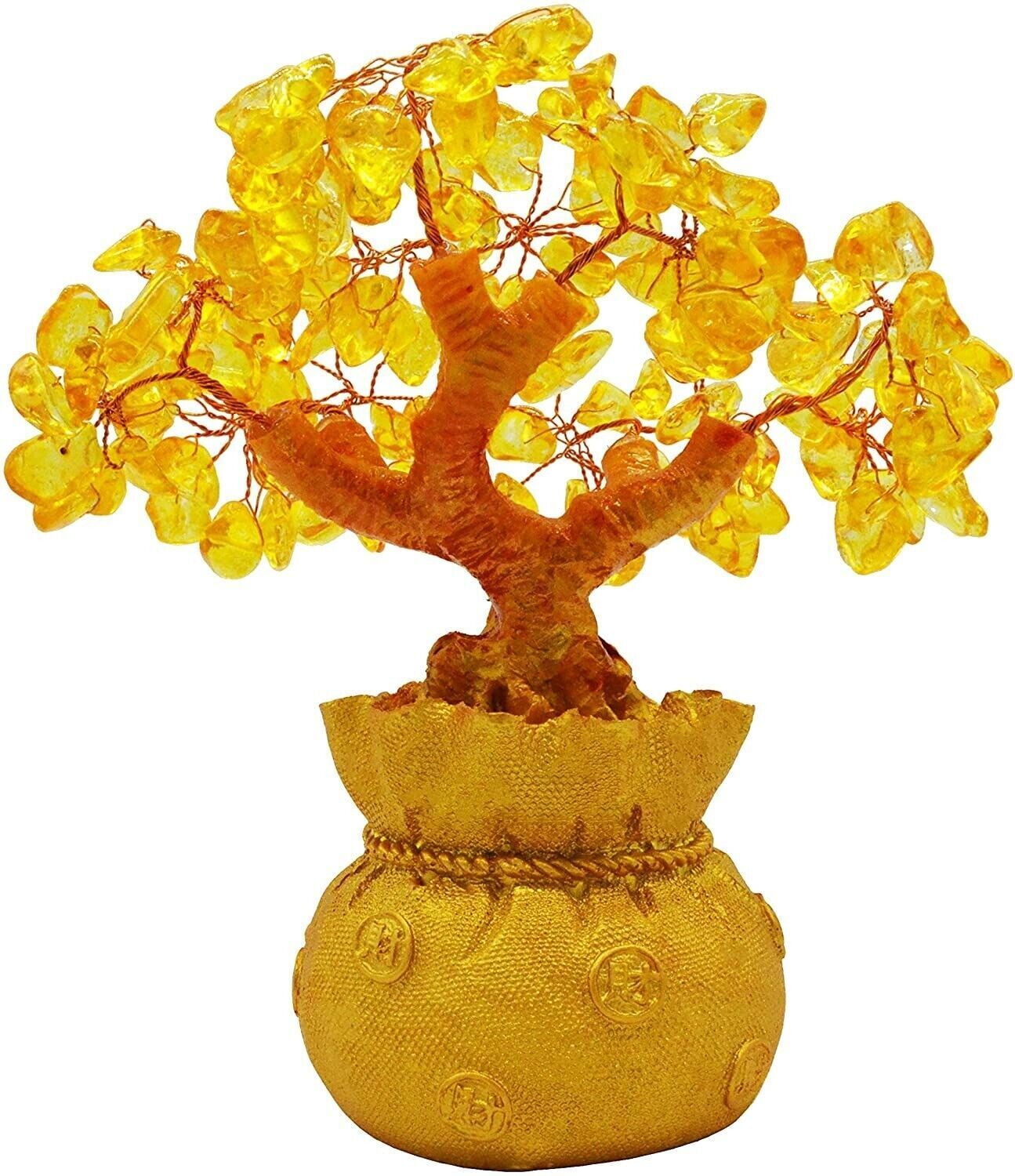 Feng Shui Crystal Money Tree Wealth Good Luck Prosperity Office ...