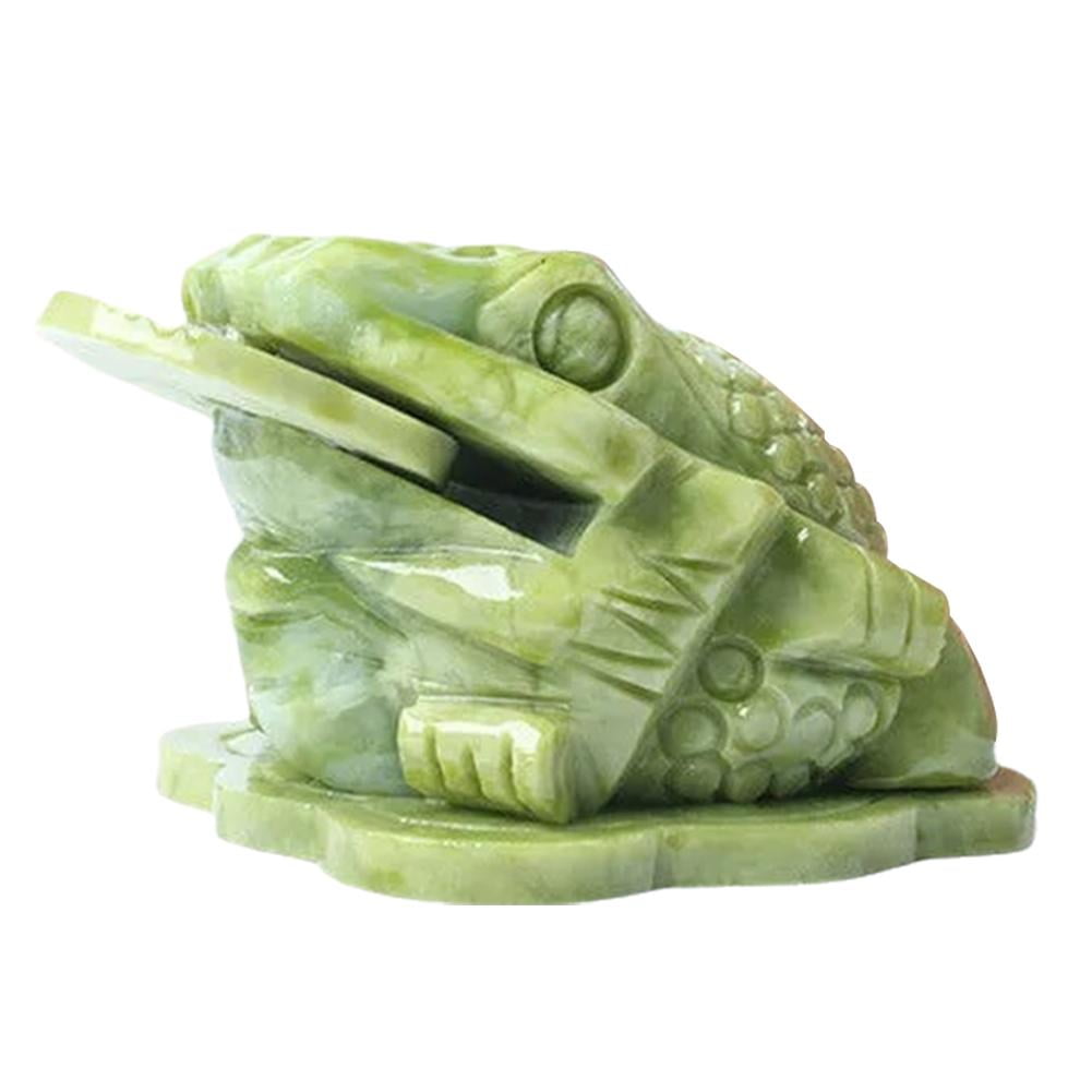 Feng Shui Decoration Natural Carved Jade, 3-legged P5e8 Ingots, Statue ...