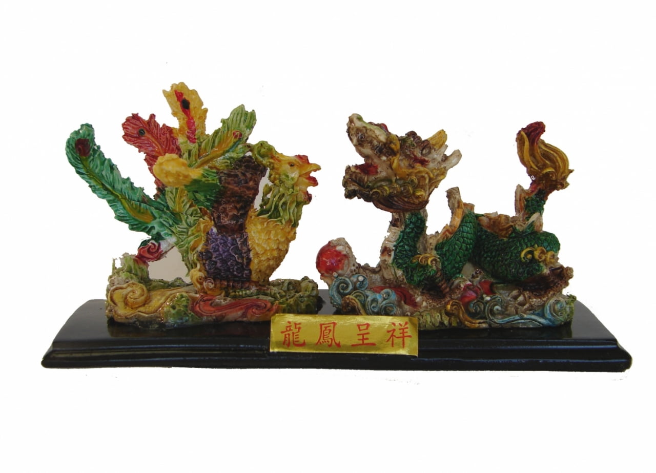 Feng Shui Dragon Phoenix Statue - Walmart.com