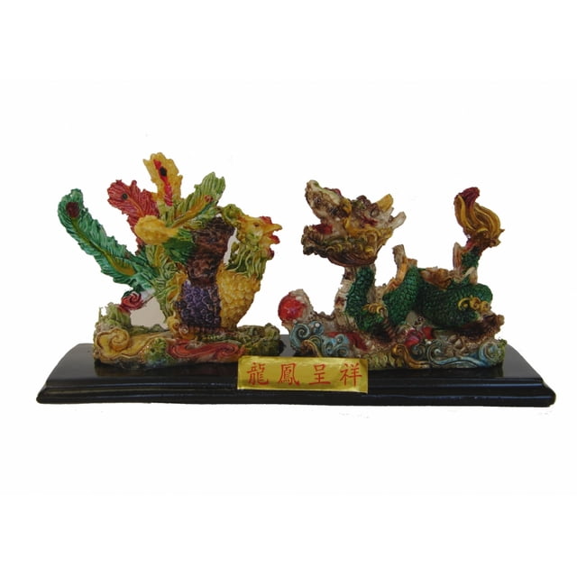 Feng Shui Dragon Phoenix Statue - Walmart Business Supplies