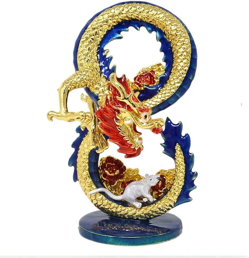 Feng Shui Dragon & Rat Prosperity “8” Statue W4201 - Walmart.com