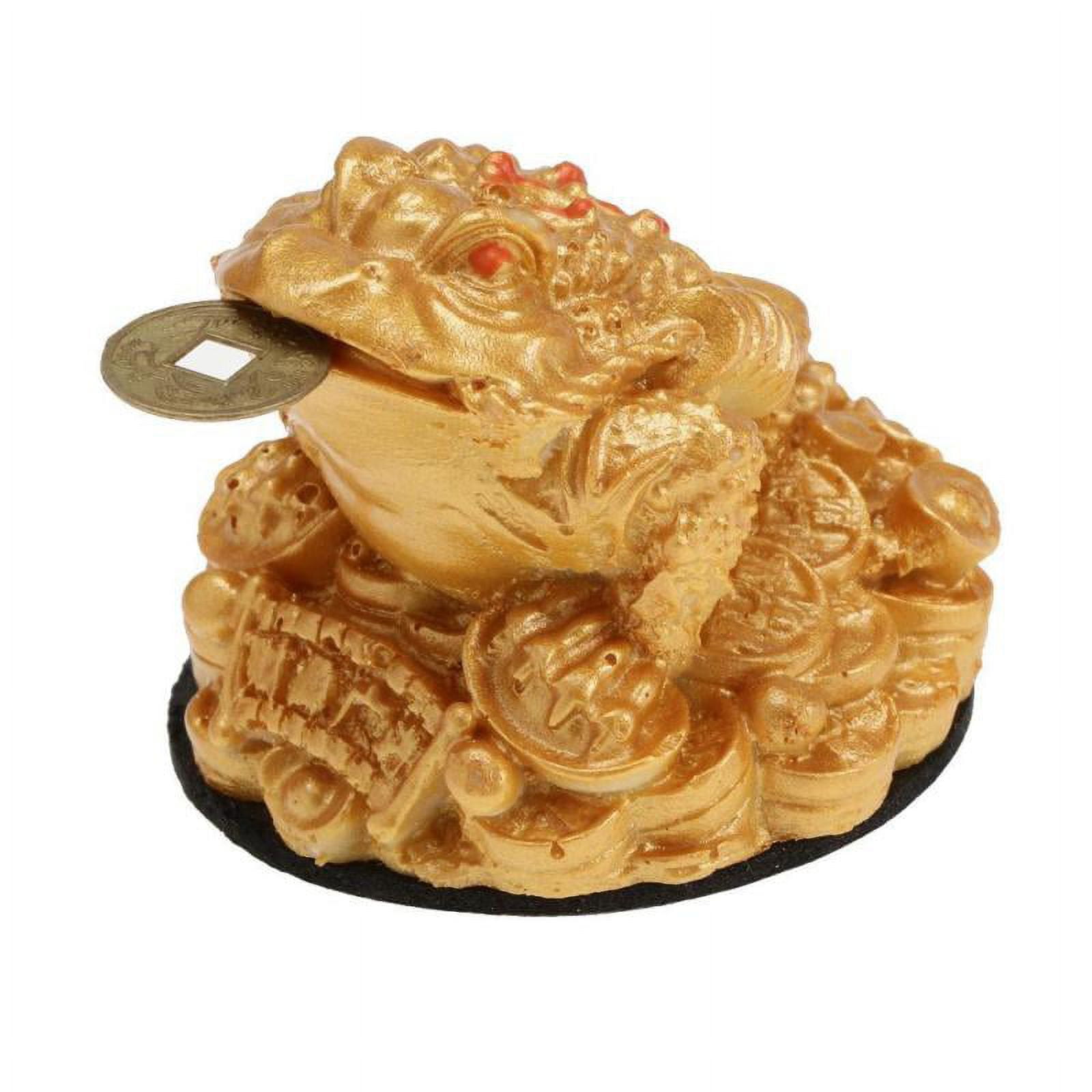 Feng Shui Fortune Oriental Chinese Wealth Frog Coin Decor Gift for ...