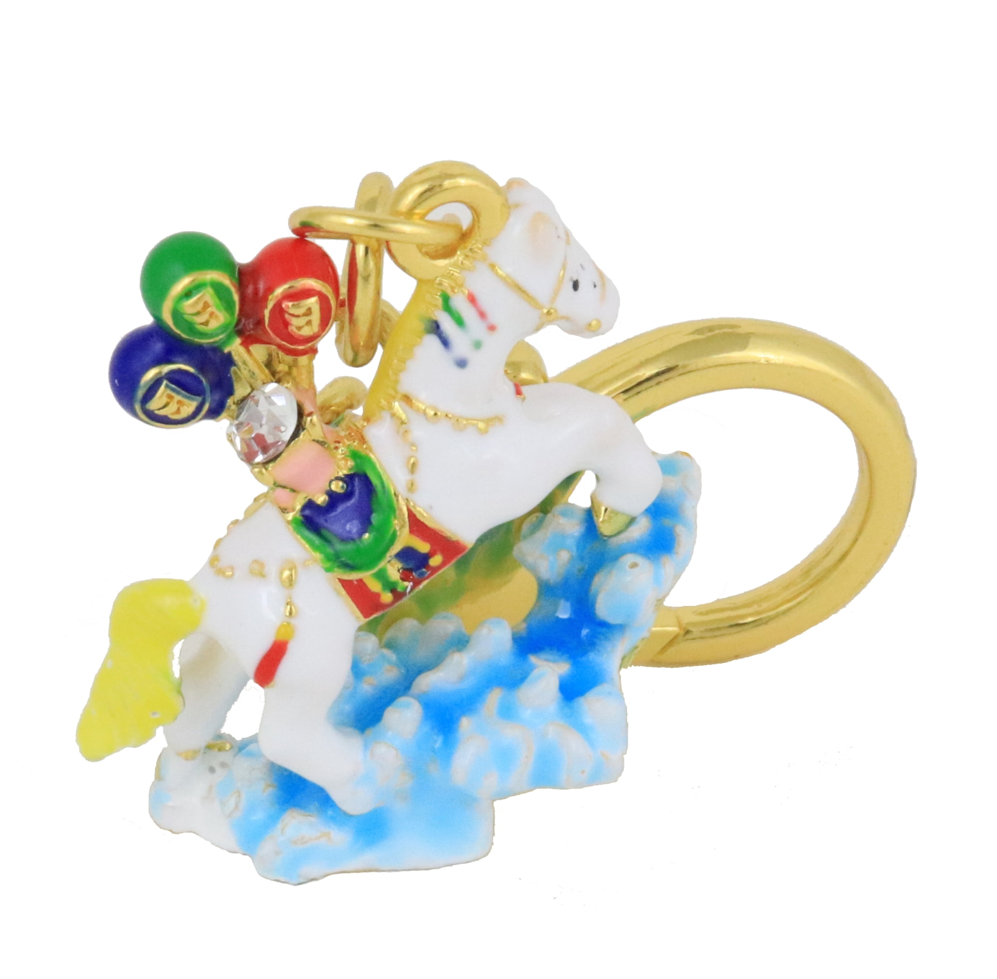 Feng Shui Joyous Windhorse Amulet Keychain - Walmart.com