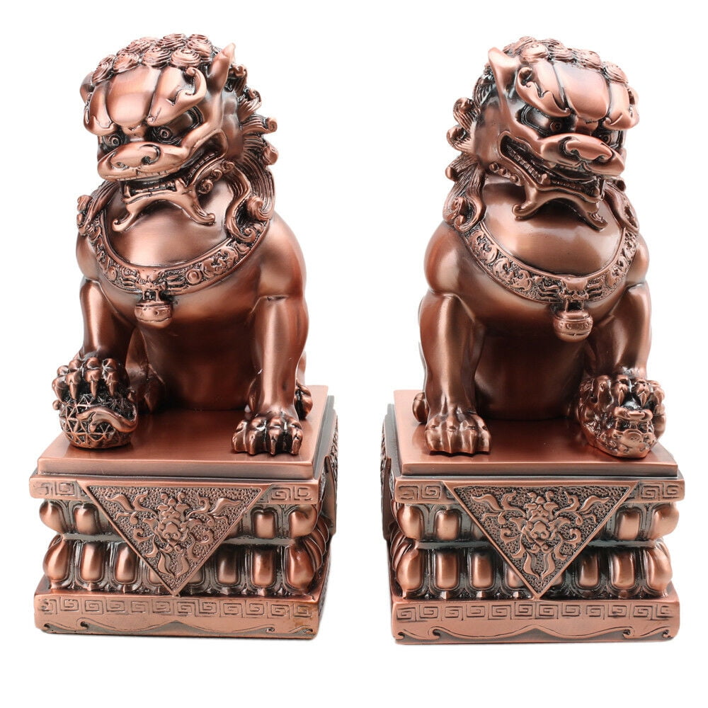 Free Shipping! Smiling JuJu 8.5in Rose Gold Chinese Foo Dog Guardian ...