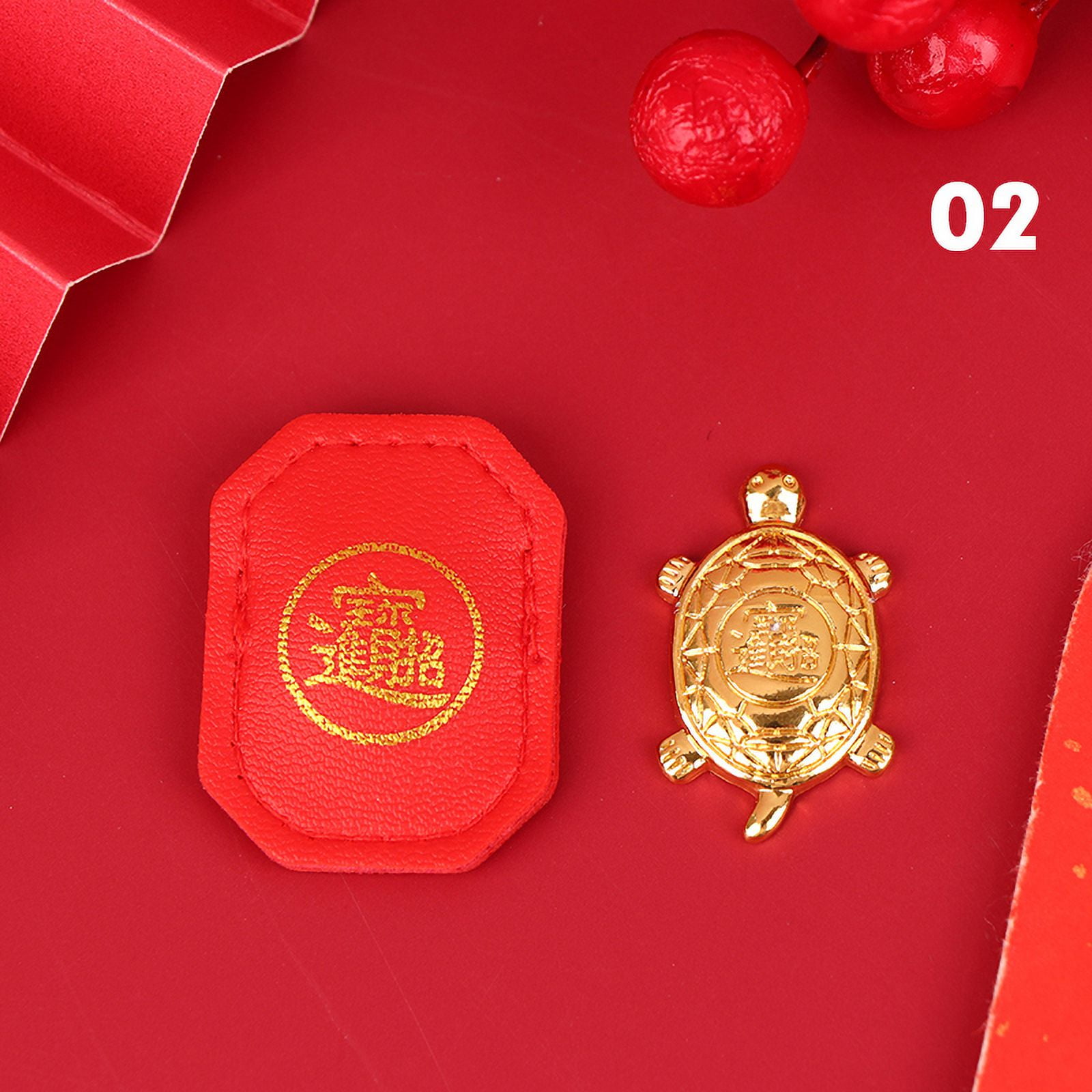 Feng Shui Money Turtle Temple Lucky Wealth Mini Golden Tortoise ...
