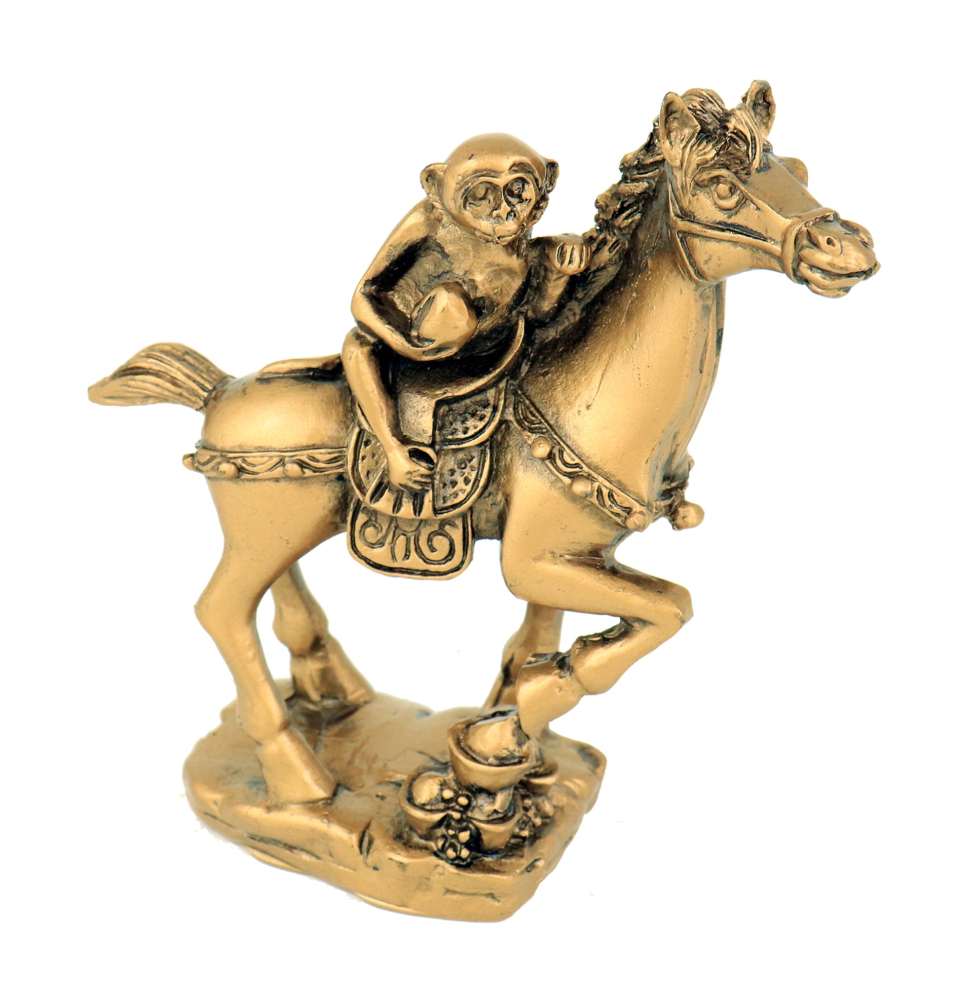 Feng Shui Monkey on Horse Statue - Walmart.com