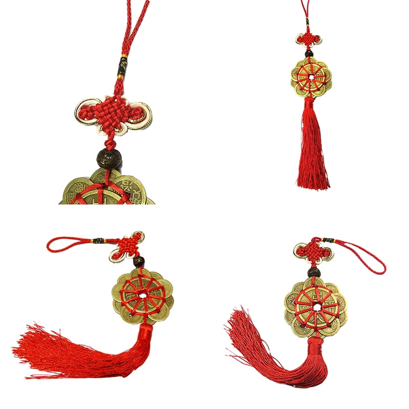 Feng Shui Mystic Knot 10 Chinese Lucky Coins Cures Home Career Health ...