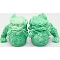 Feng Shui Pair of 2" Green Fu Foo Dogs Guardian Lion Statue ...