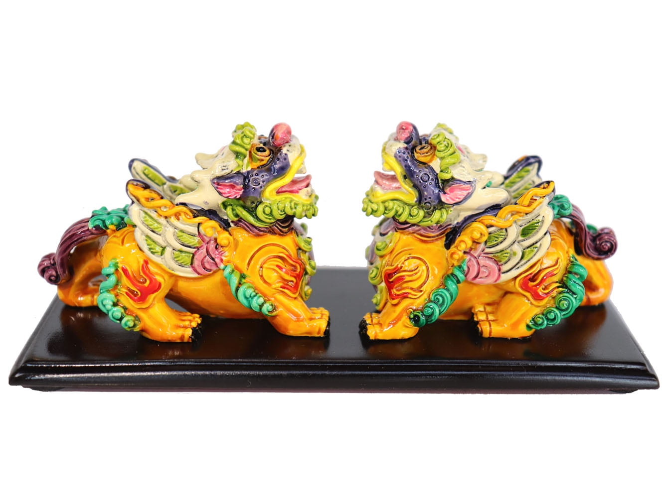 Feng Shui Pair of Pi Yao Statues Two Pi Yao Figurines for Grand Duke ...