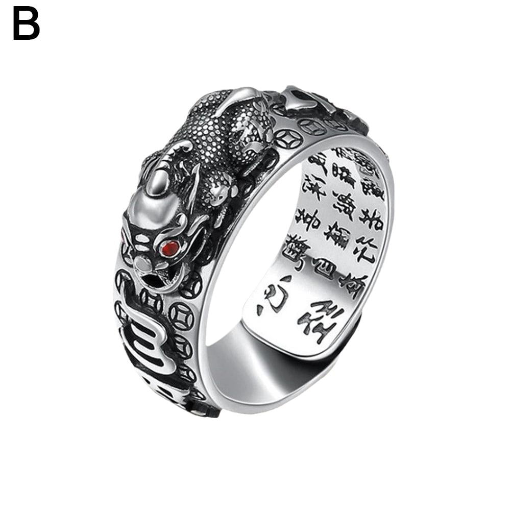 Feng Shui Plated Wealth Lucky Rings Buddhist Jewelry Adjustable NEW ...