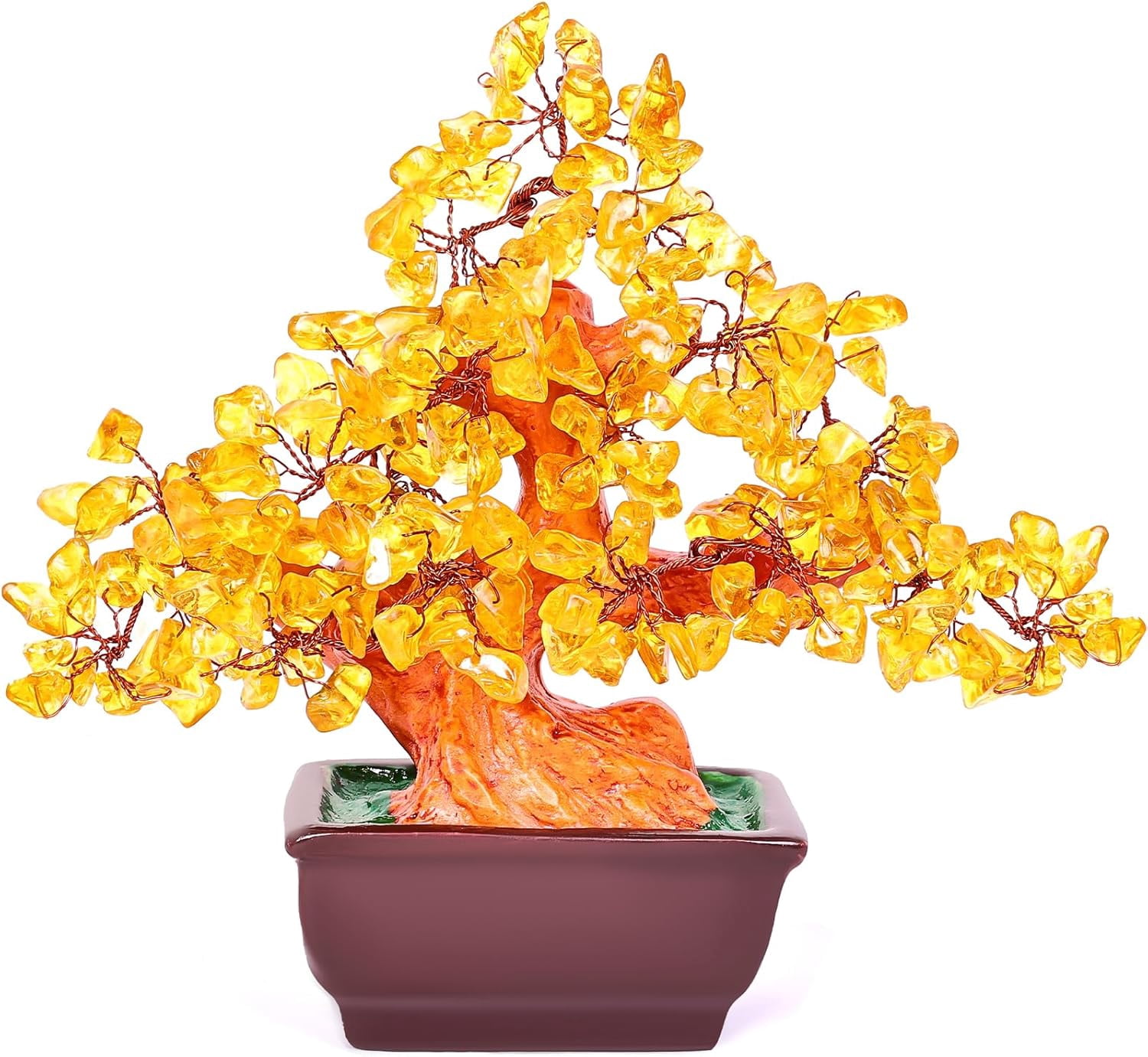 Feng Shui Quartz Crystal Money Tree Bonsai Style Decoration for Luck ...