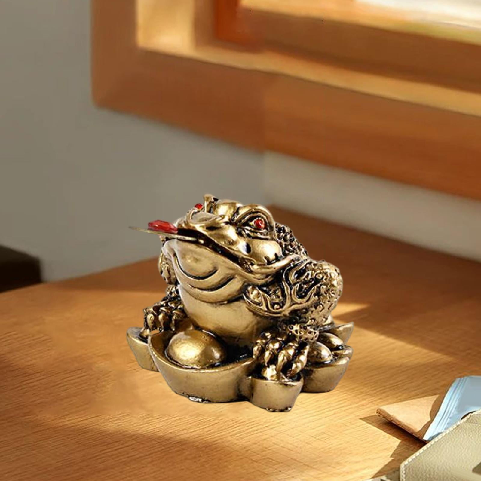 Feng Shui Statue Three Legs Frog Figurines Good Luck Charms Decor ...