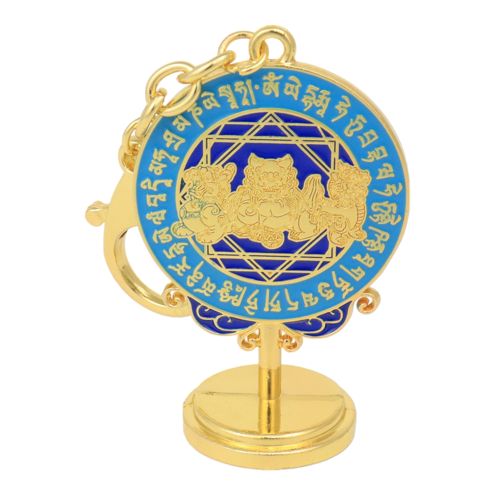 Feng Shui Three Celestial Guardians w/ Chakra Protection Wheel Amulet ...