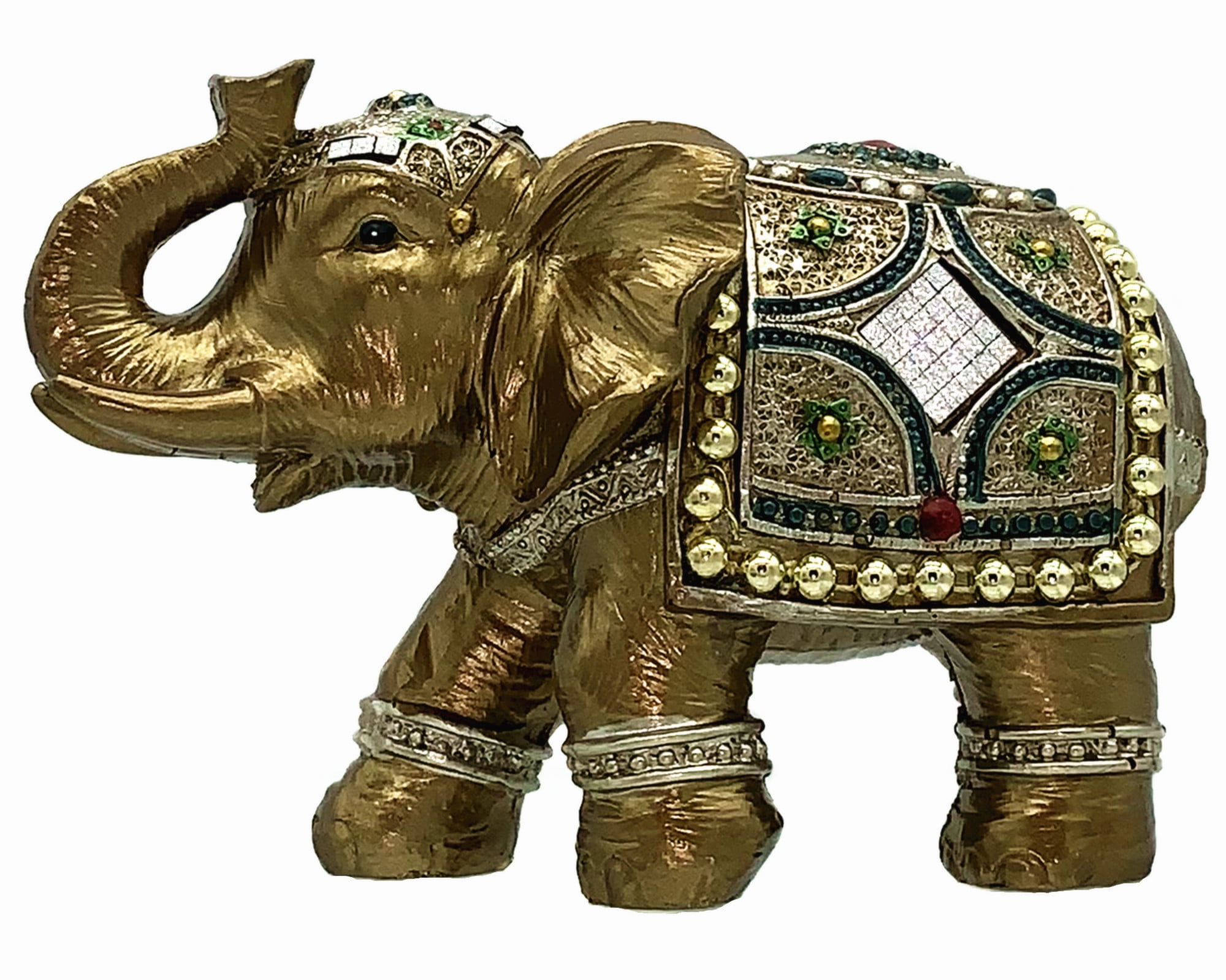 Feng Shui Trunk Up Lucky Elephant Statue Figurine Decoration for Wealth ...