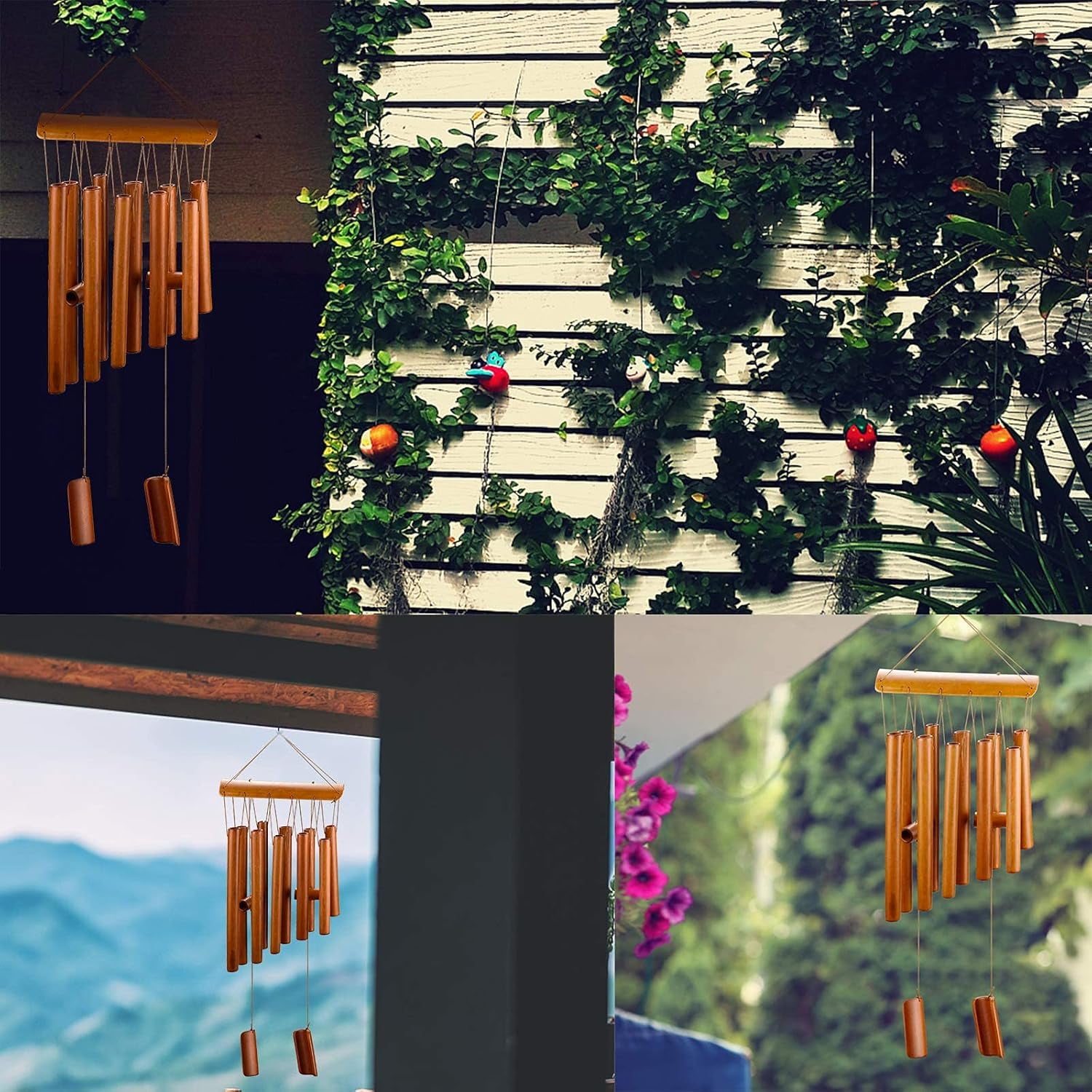 Memorial Wind Chimes Outdoor, Amazing Deep Tone Bamboo Wind Chimes ...