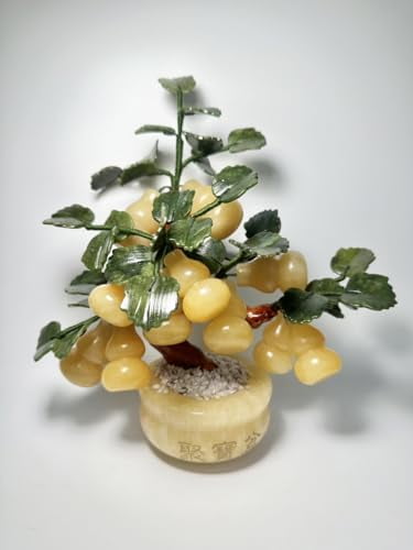 Feng Shui Yellow Jade Gourd Money Tree, Artificial Trees, Chinese Good ...