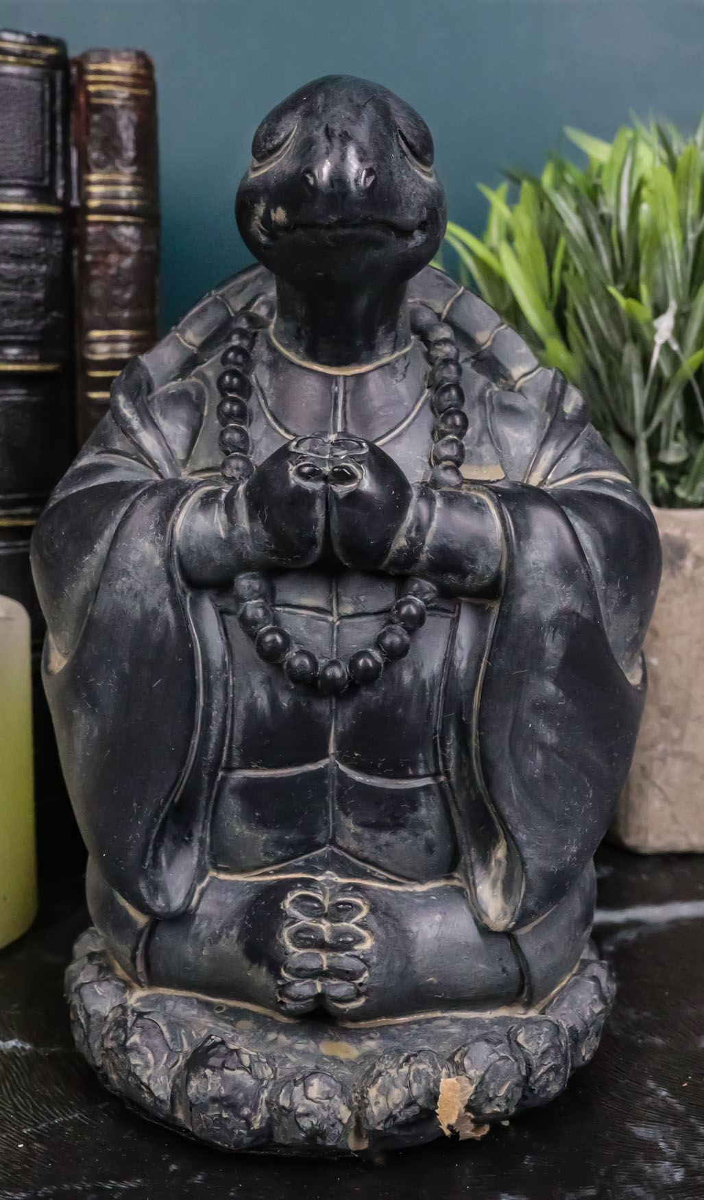 Feng Shui Zen Celestial Buddha Turtle Chanting Mantra Decorative ...