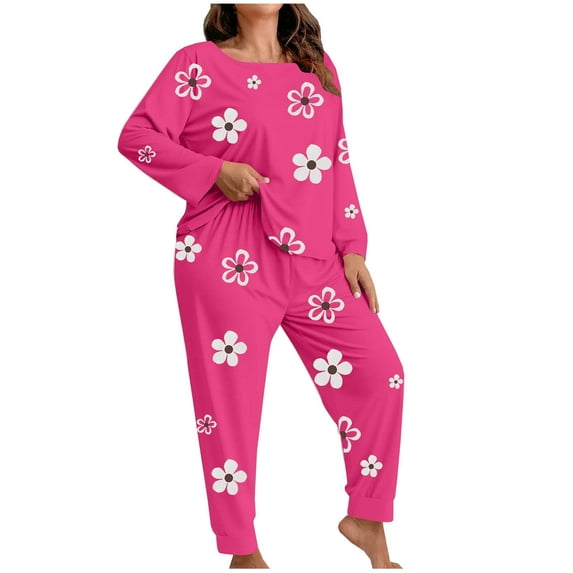 Fengactive 2 Piece Pajama Sets for Women Lounge Set Plus Size 3/4 ...