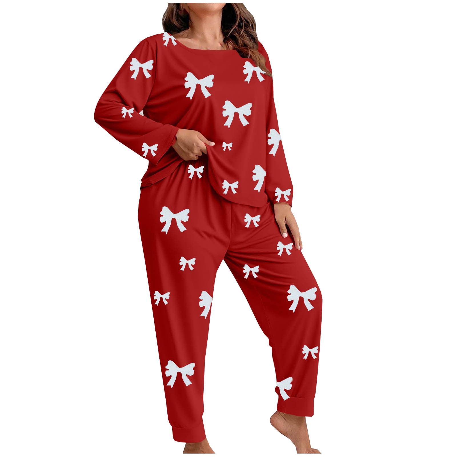Fengactive 2 Piece Pajama Sets for Women Lounge Set Plus Size 3/4 ...