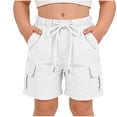 Fengactive Children Back to School Cargo Shorts Solid Elastic Waist ...
