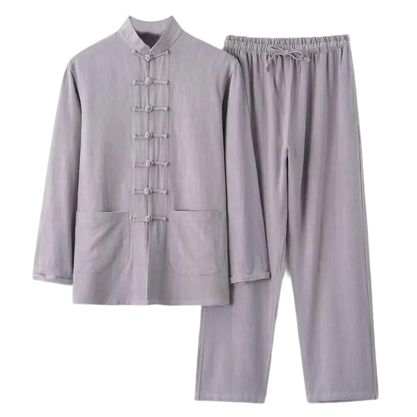 Fengactive Men's Vintage Tang Suit Chinese Traditional Mandarin Collar ...