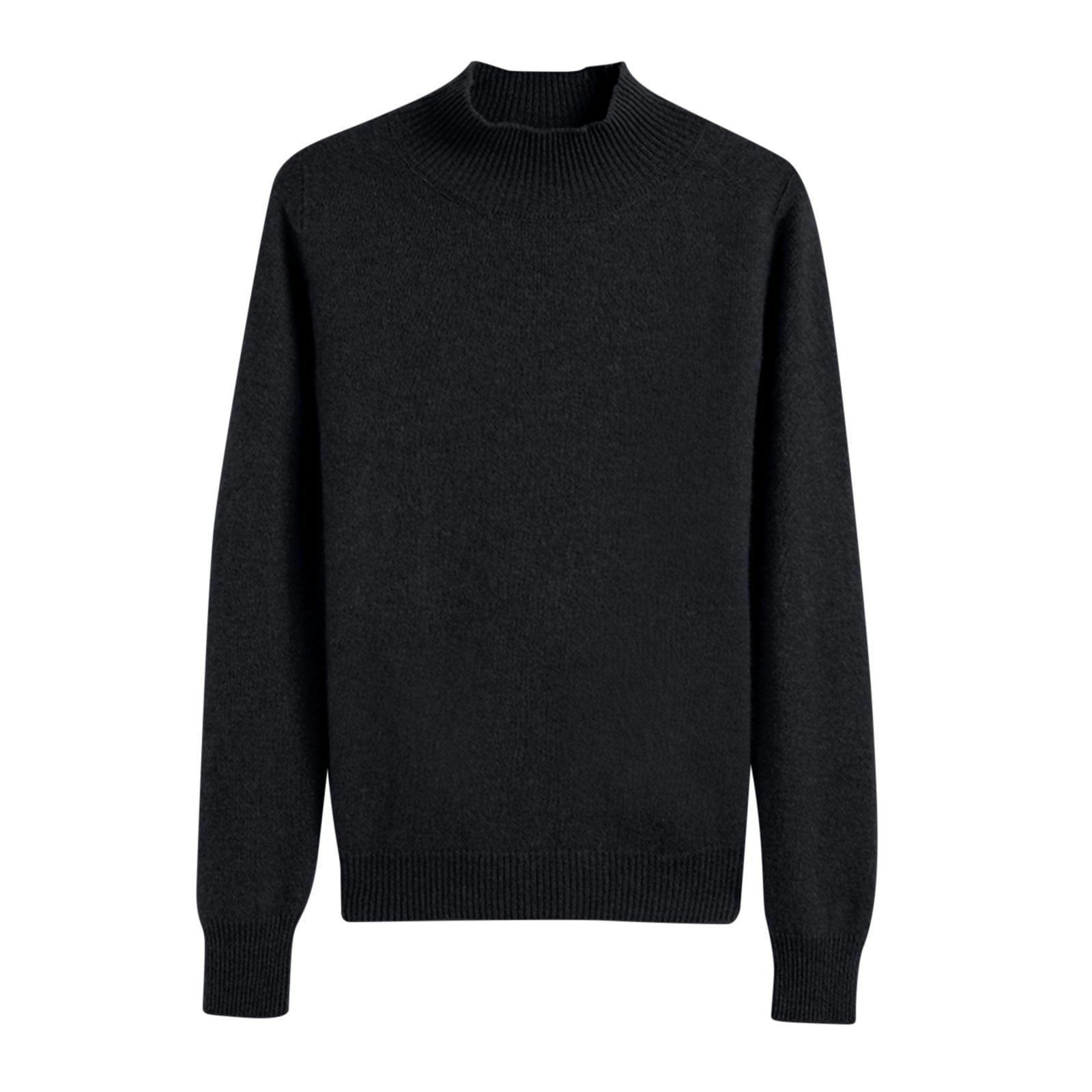 Fengactive Ribbed Crewneck Sweater for Women Knitting Thin Half High ...