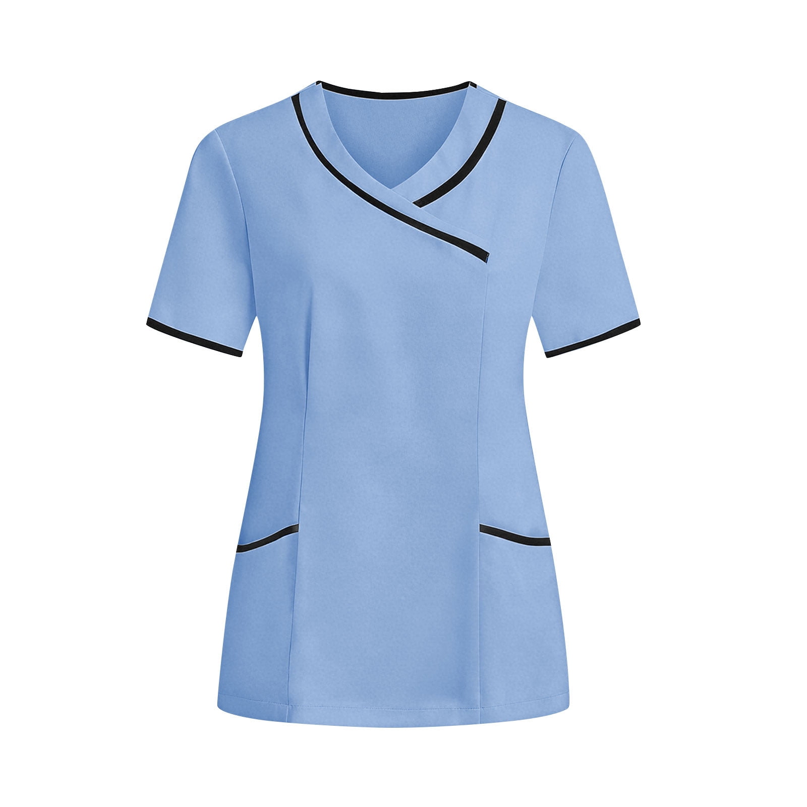 Fengactive Scrub Tops for Women Lightweight Short Sleeve V Neck Shirts ...