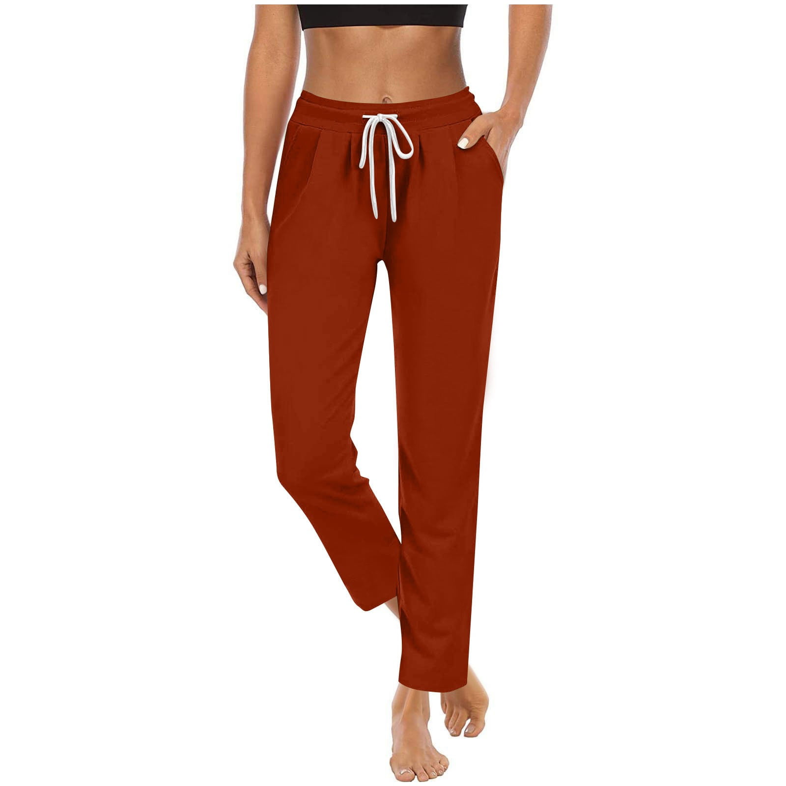 Fengactive Straight Leg Pants for Women Baggy Loose Fit Sweatpants ...