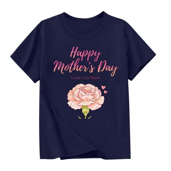 Fengactive Unisex Boys Girls Crew Neck T Shirt Happy Mothers Day ...
