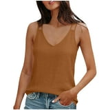 Fengactive V Neck Sleeveless Camisole Tops for Women Trendy Tank Tops ...