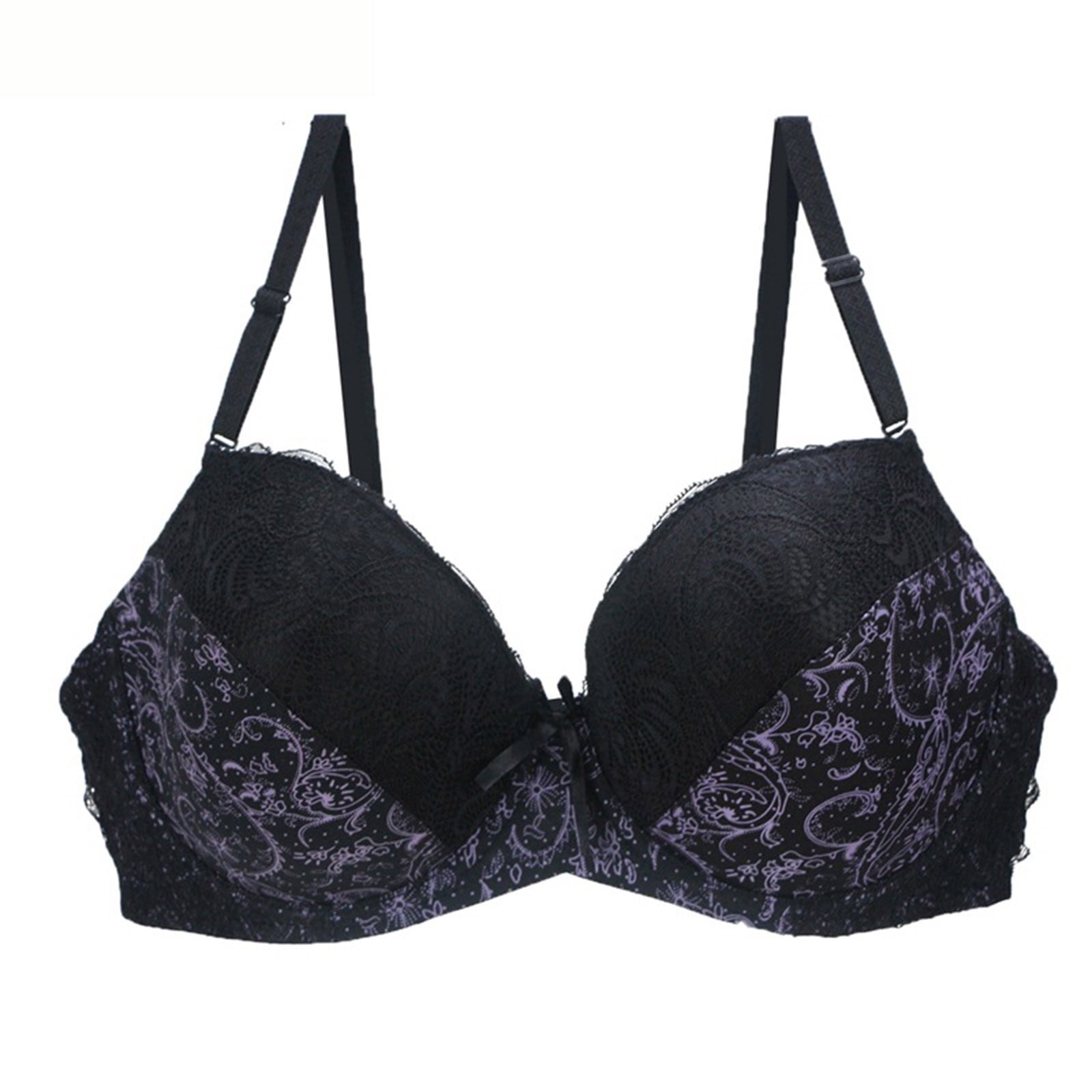 Fengactive Women's Push Up Bra Underwire Classic Comfortable Floral ...