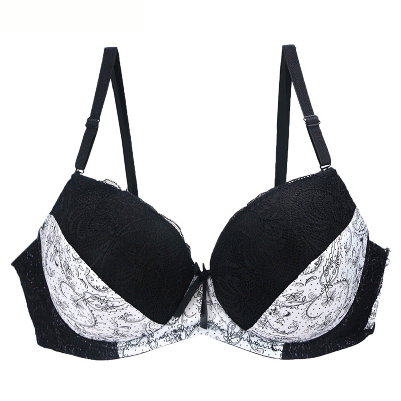 Fengactive Women's Push Up Bra Underwire Classic Comfortable Floral ...