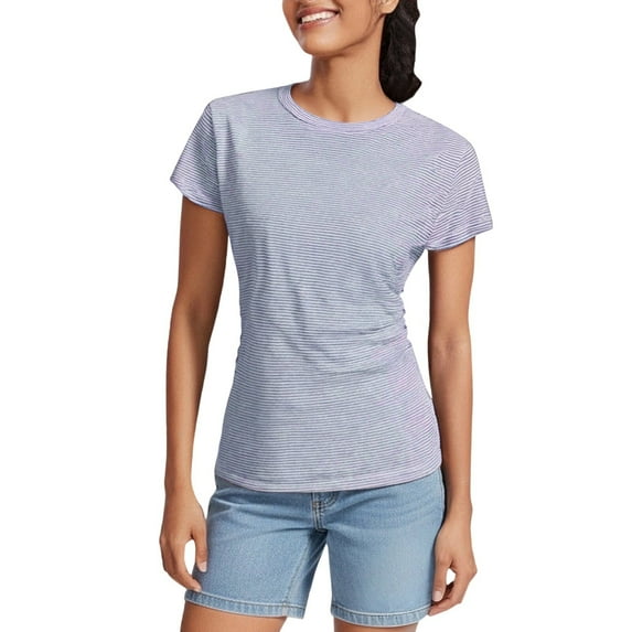 Fengactive Womens Short Sleeve Crew Neck T Shirts Summer Crop Tops ...