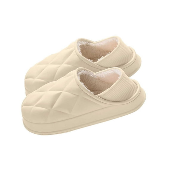 Fengactive Womens Winter Slipper Warm Plush Slip On House Slippers ...