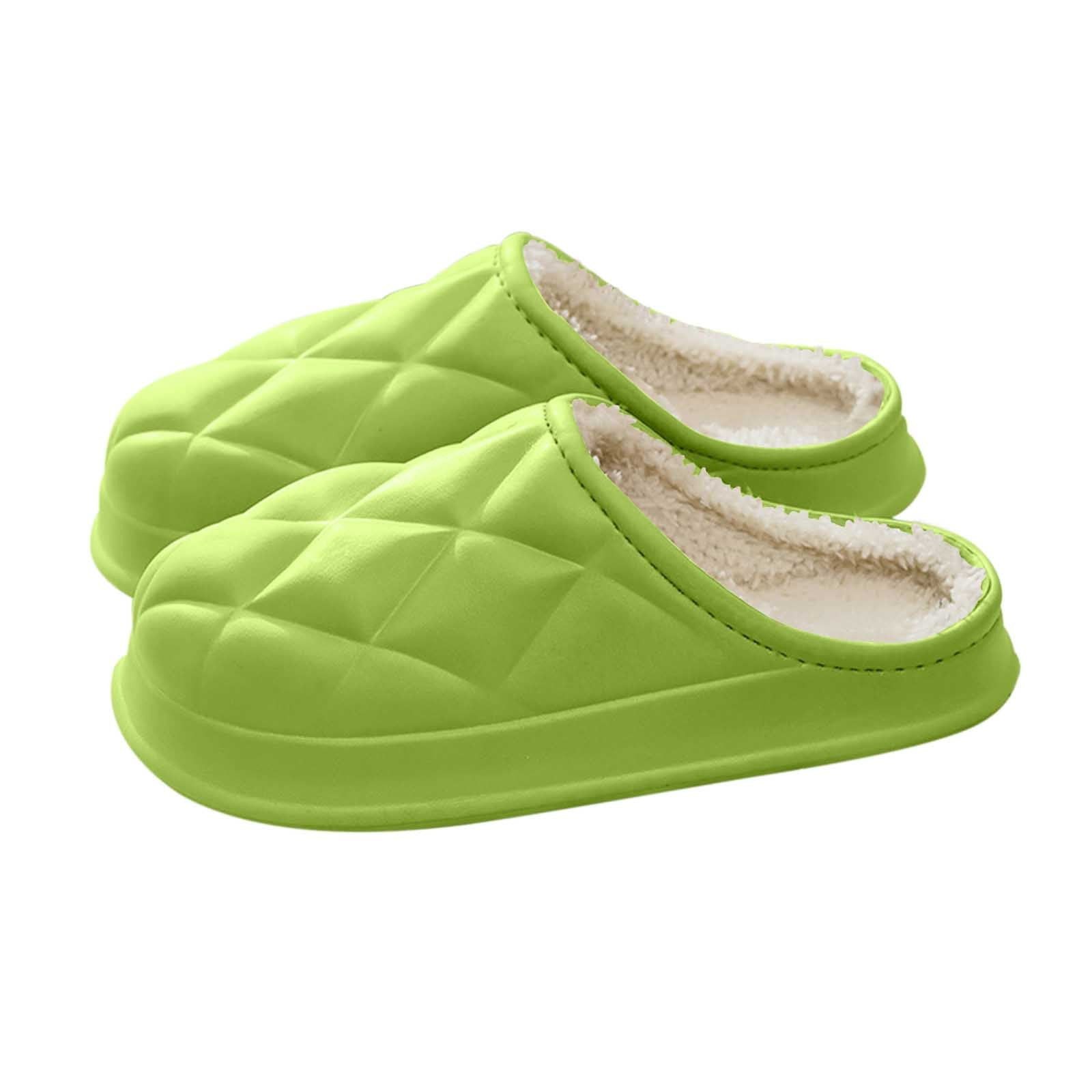 Fengactive Womens Winter Slipper Warm Plush Slip On House Slippers ...