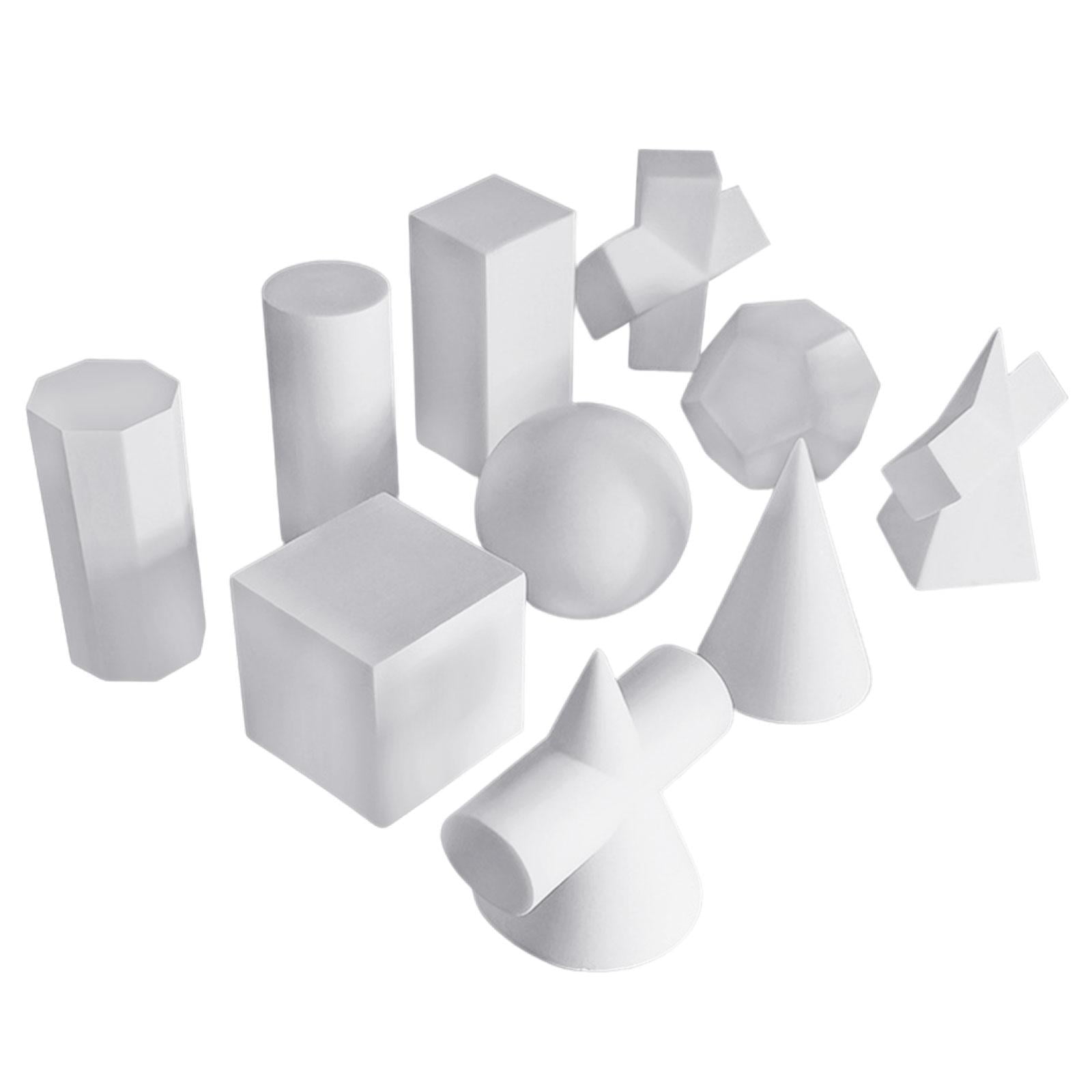 Fengbin 10 Count Mini Resin 3D Geometry Sketch Sculpture Figurines, for ...