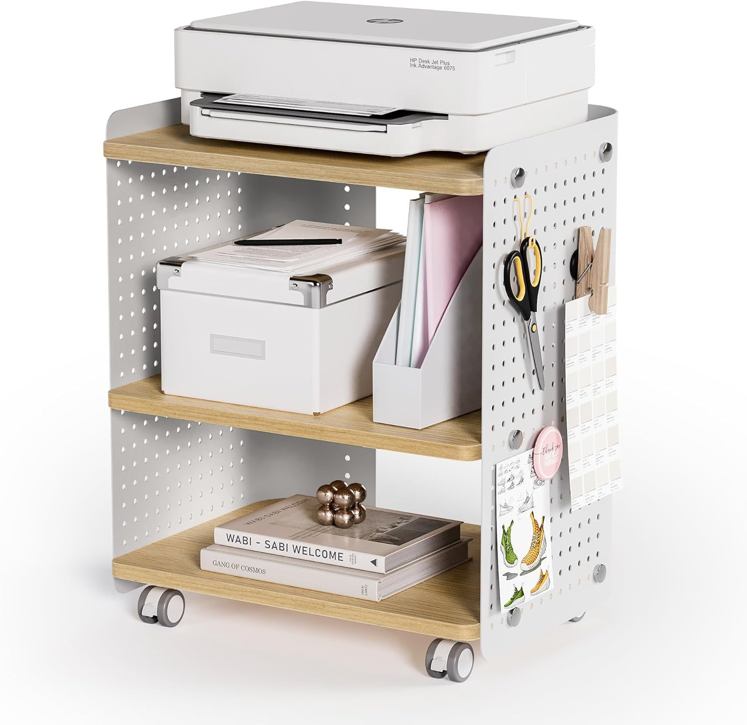 Fenge 3D Printer Stand, Heavy Duty Pegboard Storage Organizer with ...