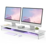Fenge Acrylic Monitor Stand Riser, 42.5 Inches Dual Monitor Stand with ...