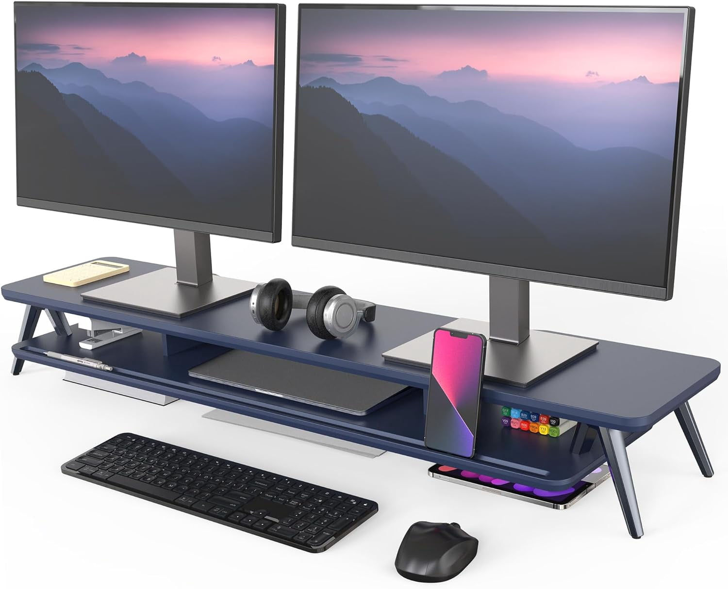 Fenge Dual Monitor Stand, Monitor Stands Riser for 2 monitors, 42.5 ...